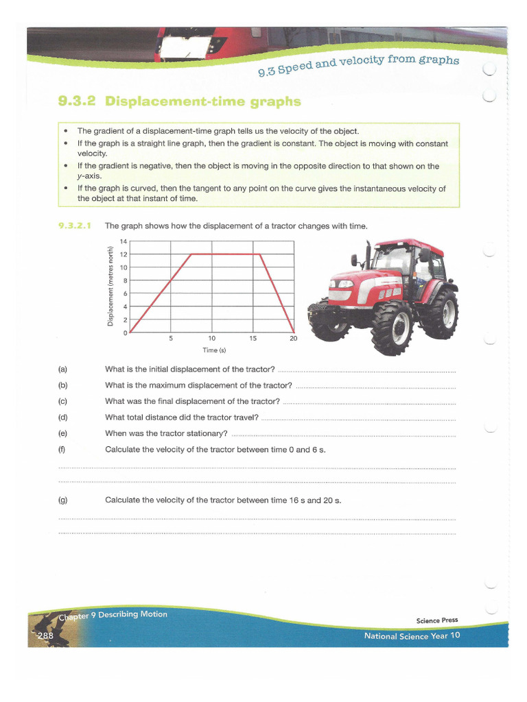 Displacement-Time Graphs Worksheet | PDF | Velocity | Quantity