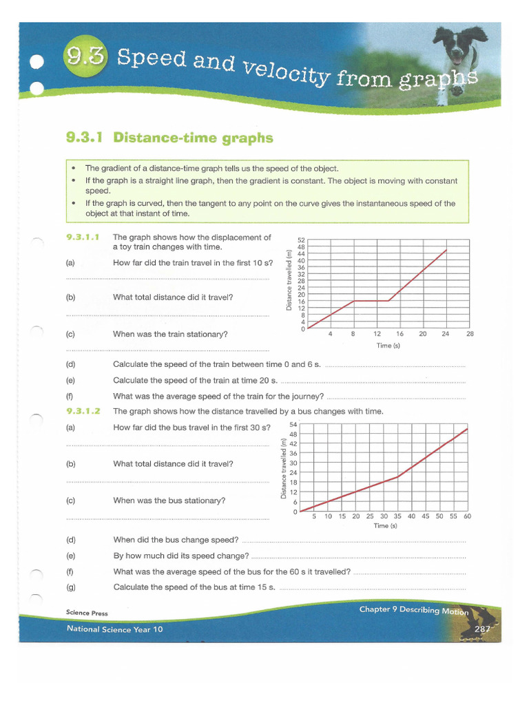 Worksheet - Distance-Time Graphs | PDF | Speed | Mathematical Physics