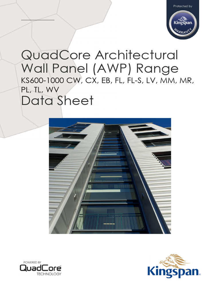 Kingspan - QC - Architectural Wall Panel - KS1000 AWP - QuadCore - Data ...