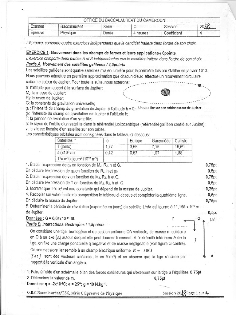 Orniformation 2018 Bac c Physique | PDF