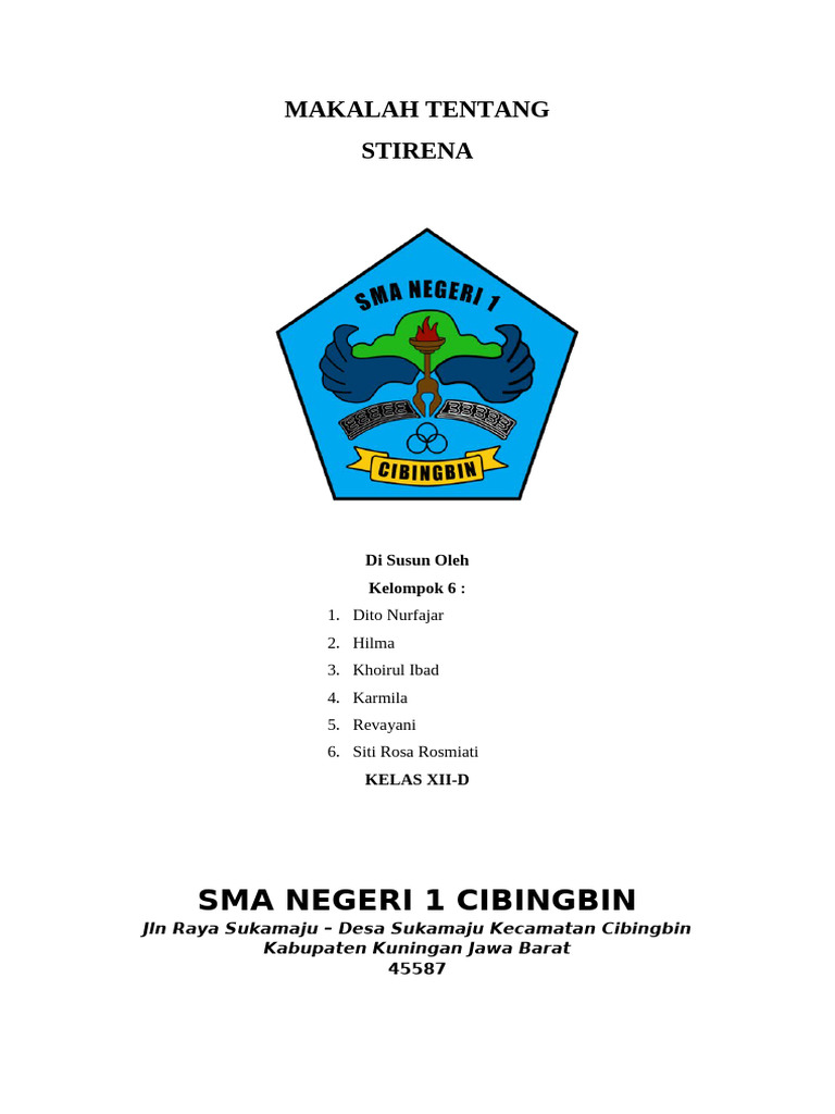 Kegunaan dan Struktur Stirena | PDF