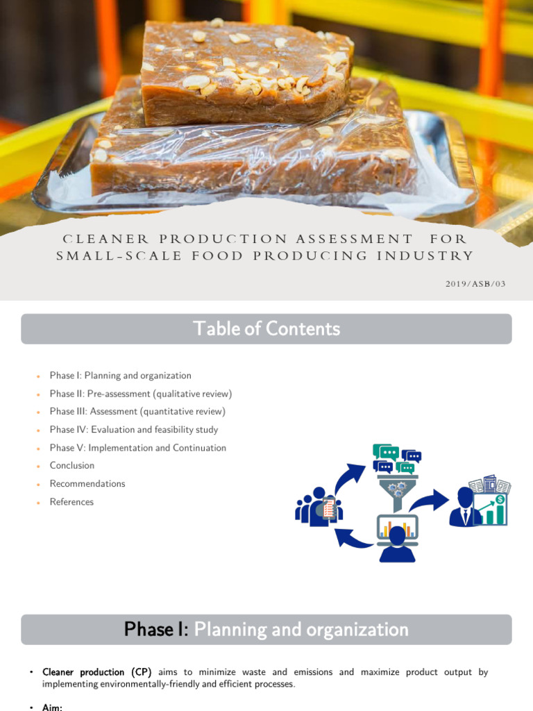 Cleaner Production Assessment for Small-Scale food producing Industry ...