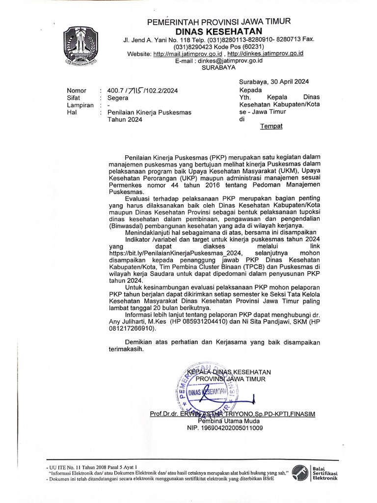 Surat PKP 2024 | PDF