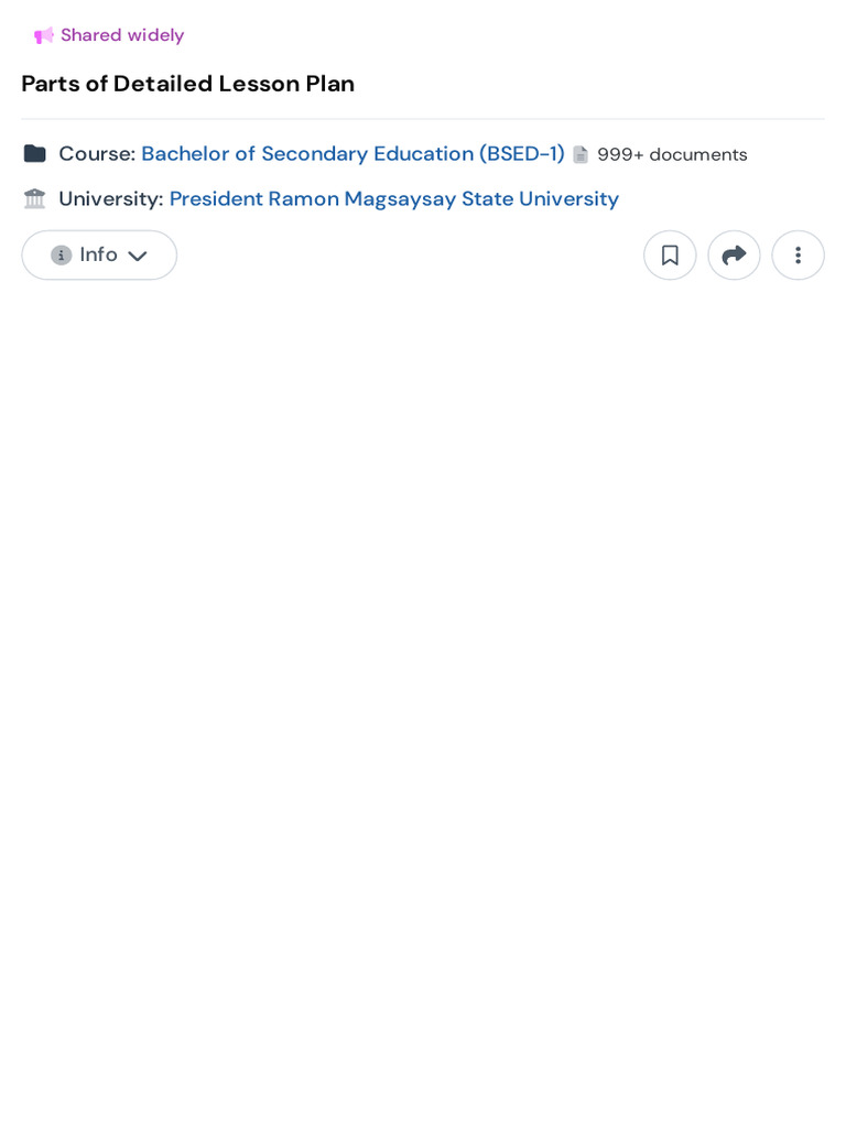 Parts of Detailed Lesson Plan Compress | PDF