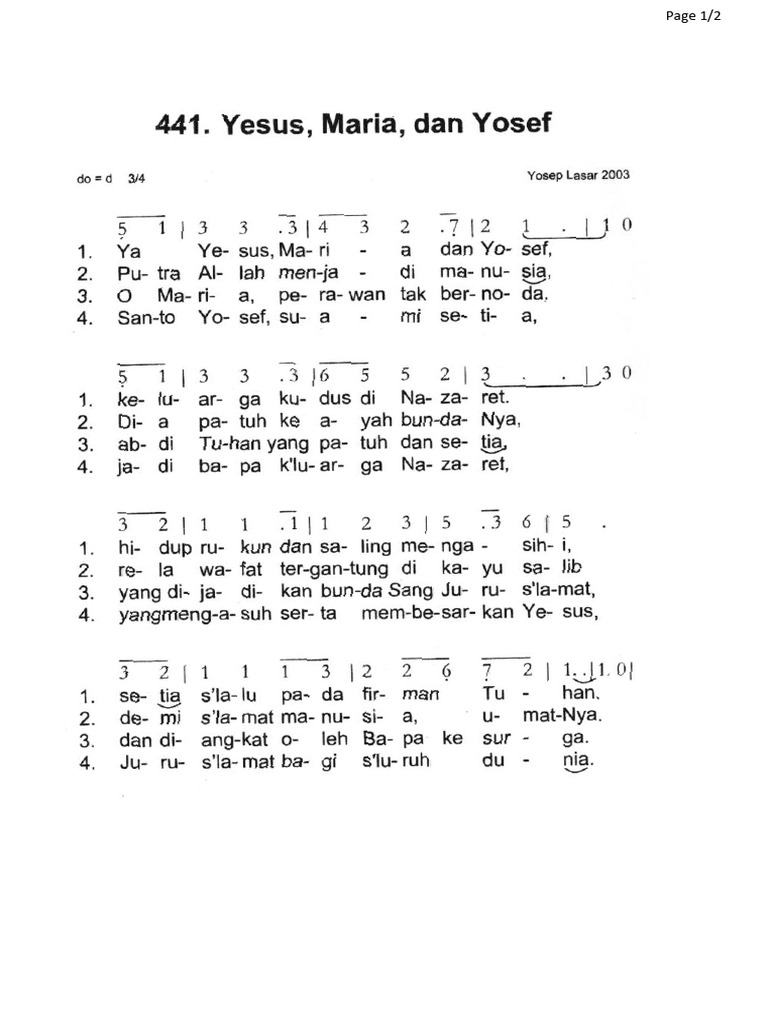 Yesus, Maria, Dan Yosef (CF) | PDF