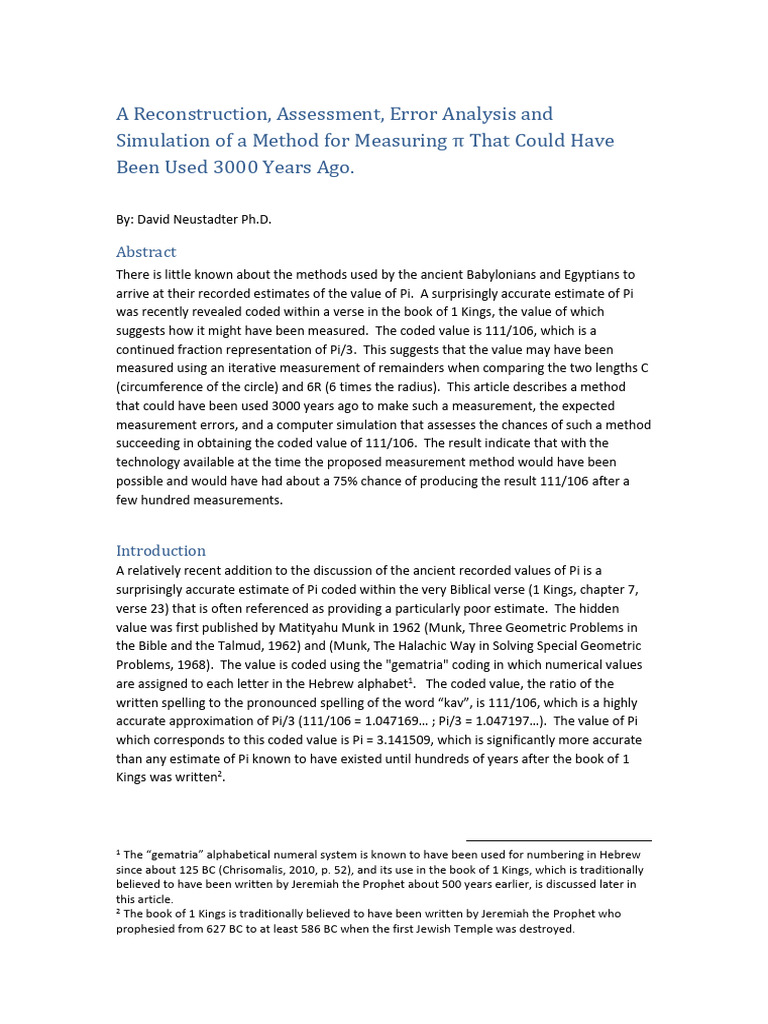 A Reconstruction Assessment Error Analys | PDF | Errors And Residuals ...