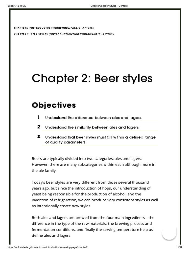 Beer Styles: Ales vs. Lagers Guide | PDF | Beer | Brewing