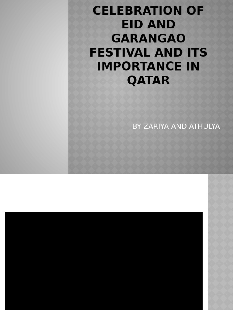 Celebration of Eid and Garangao Festival and Its | PDF
