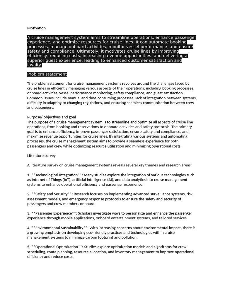 Cruise Management System Overview | PDF | Computer Security | Security