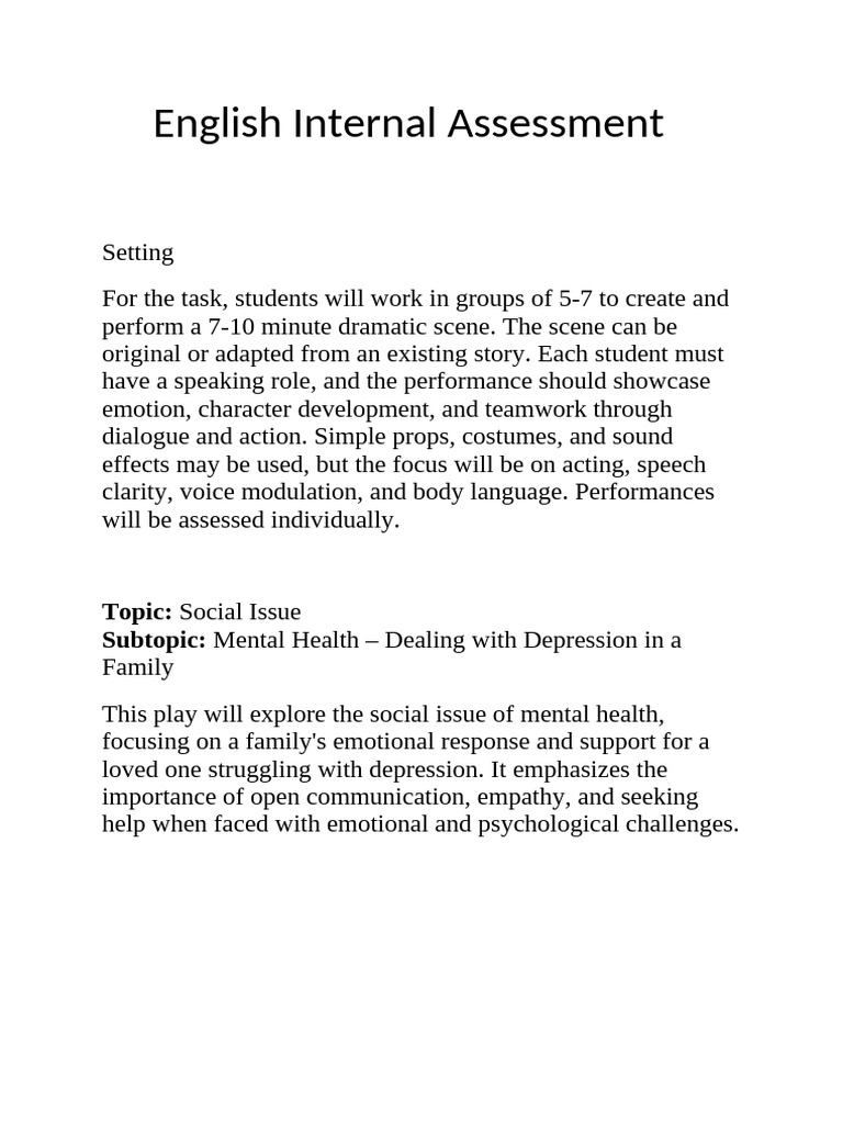 English Internal Assessment | PDF | Empathy