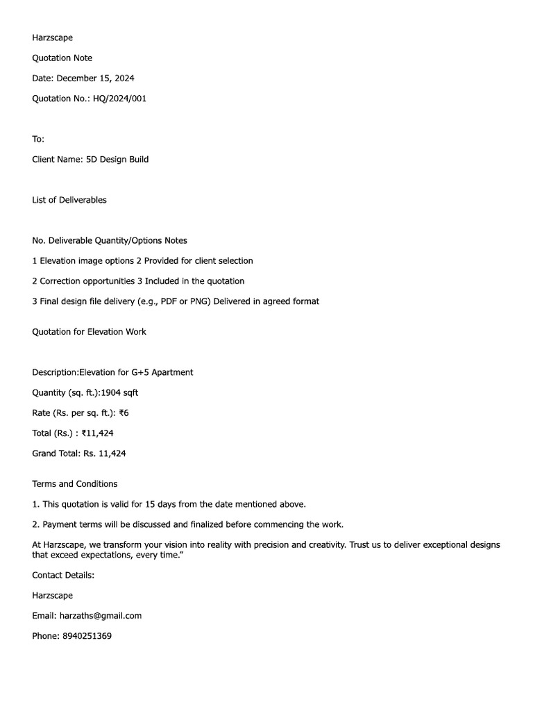 Quotation PDF | PDF