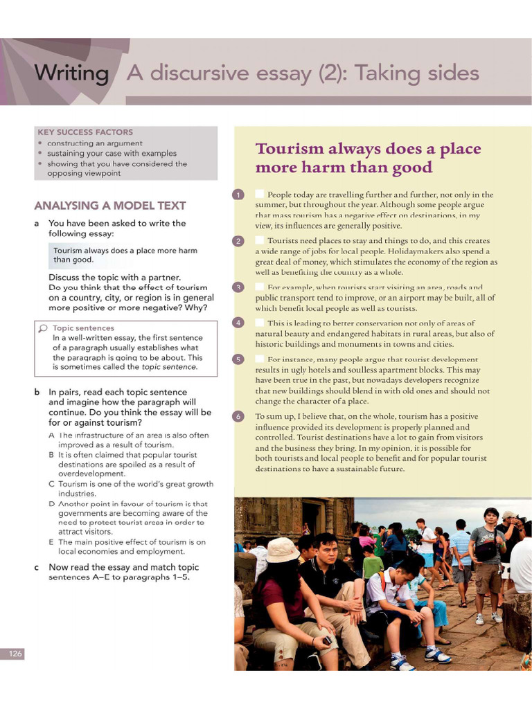 Opinion Essay - Taking Sides - New English File c1.1 | PDF