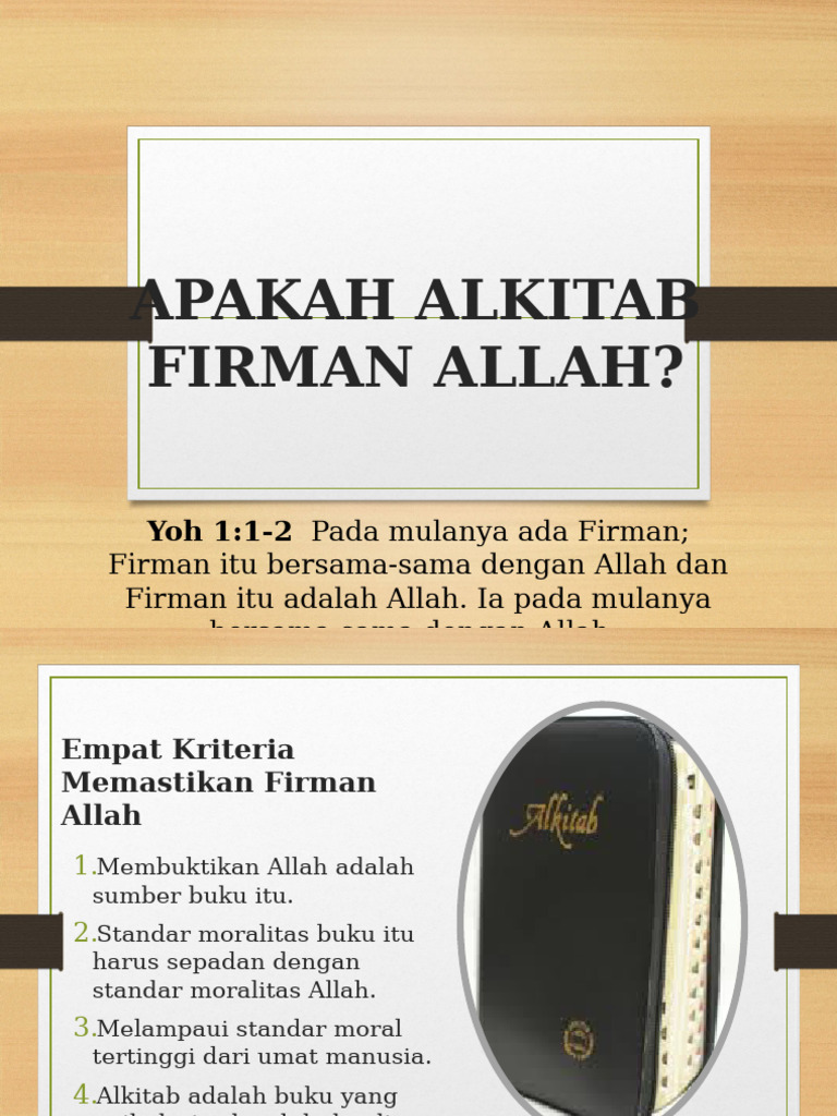 Apakah Alkitab Firman Allah | PDF