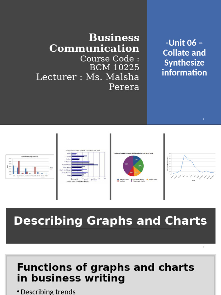 Business Writing: Graphs & Charts | PDF | Adjective | Grammar