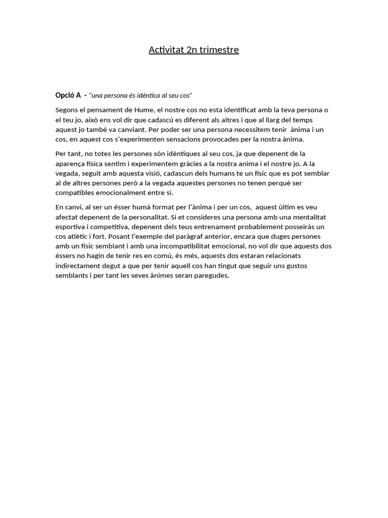 Activitat 2n Trimestre | PDF