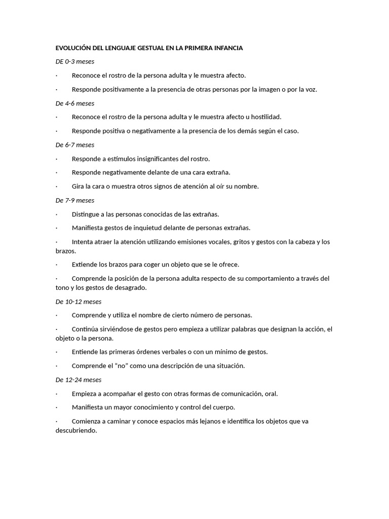 EvoluciÃ N Del Lenguaje Gestual | PDF
