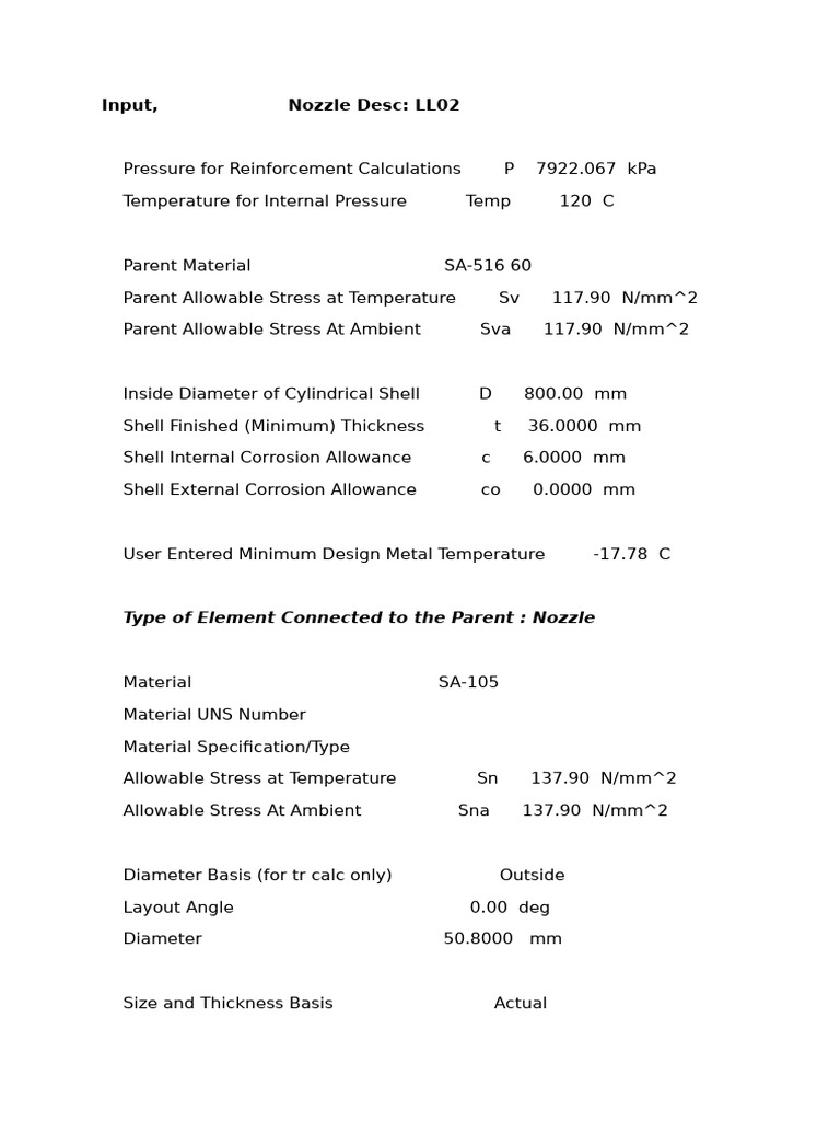 Nozzle Neck Calculation | PDF | Applied And Interdisciplinary Physics | Industrial Processes