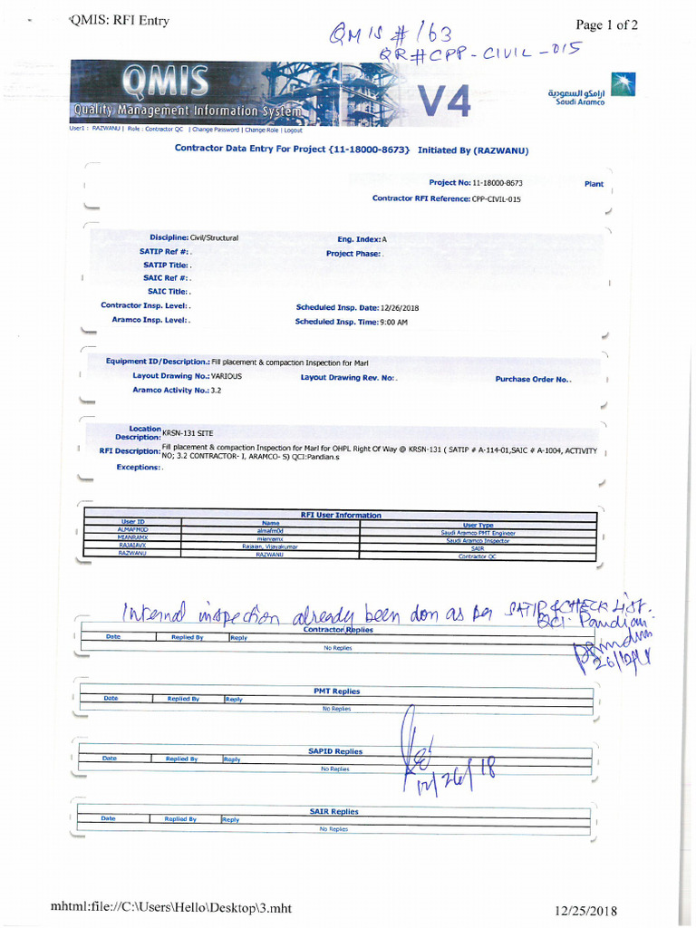 QR#CPP Civil 015 - Qmis#163 | PDF