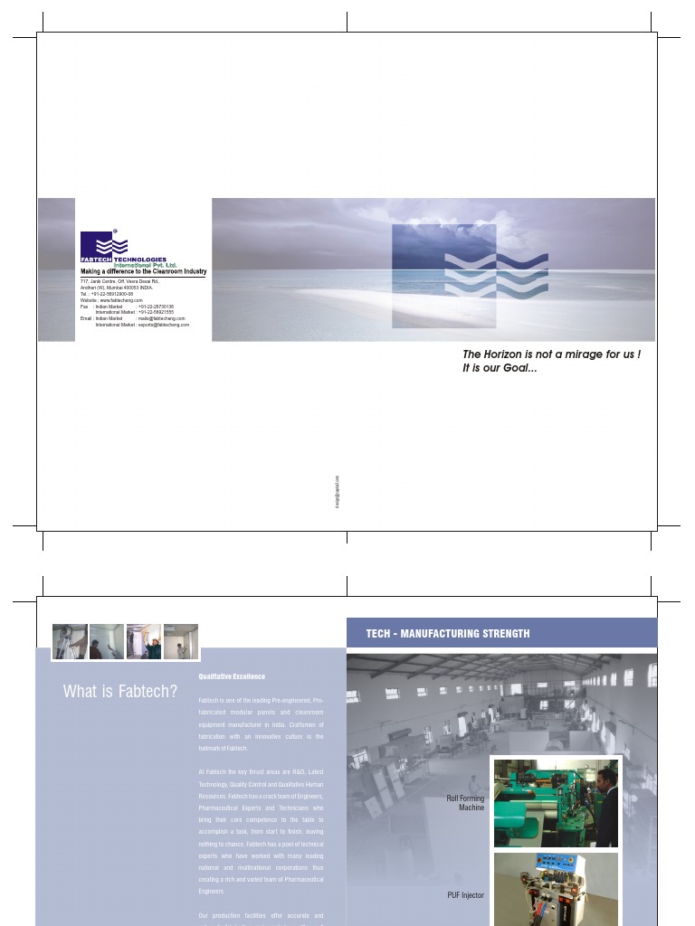 Fabtech - Cleanroom Modular Panels | PDF | Wall | Polyvinyl Chloride