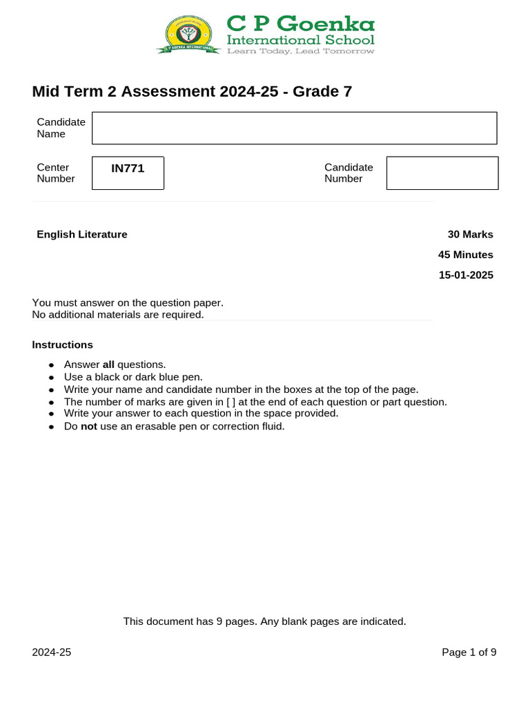 GR 7 Lit - IA2 | PDF | The Merchant Of Venice