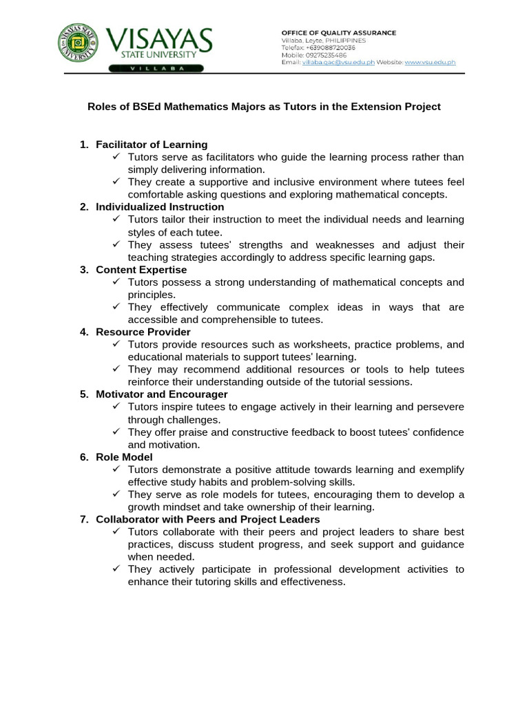 BSEd Mathematics Extension Project Schedule | PDF | Learning | Human ...
