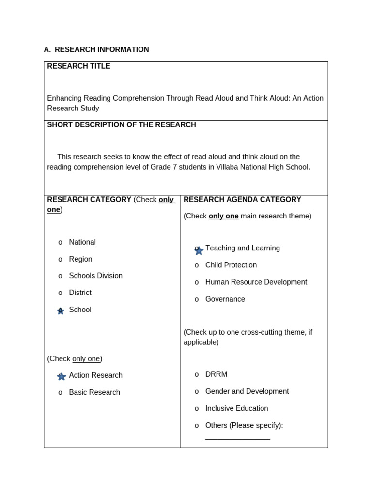 Jandy CBAR Proposal | PDF | Reading Comprehension | Human Communication
