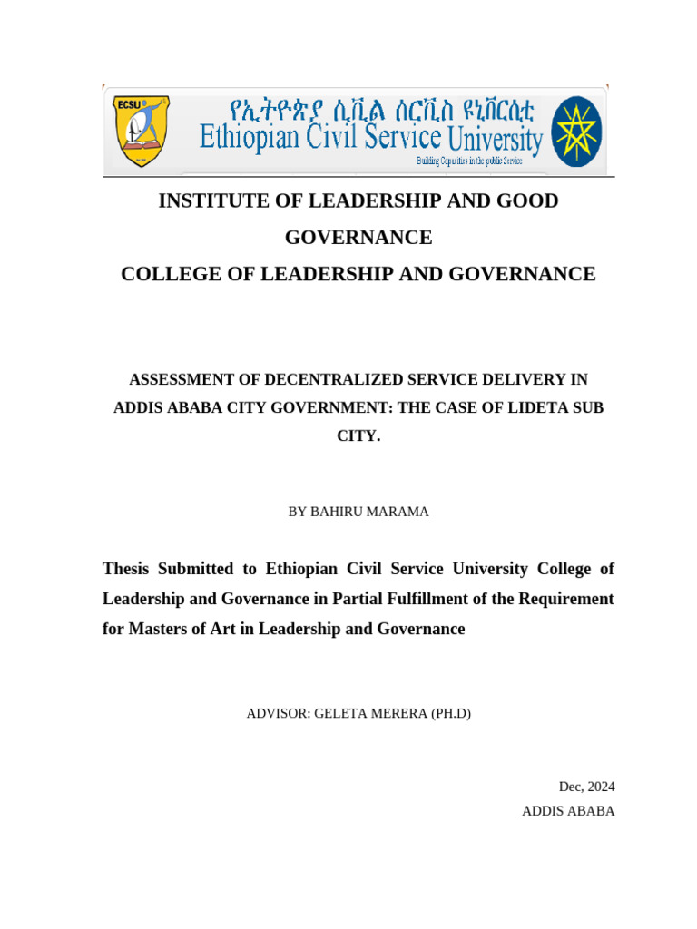 Ba Research Thesis Final | PDF | Governance | Health Care