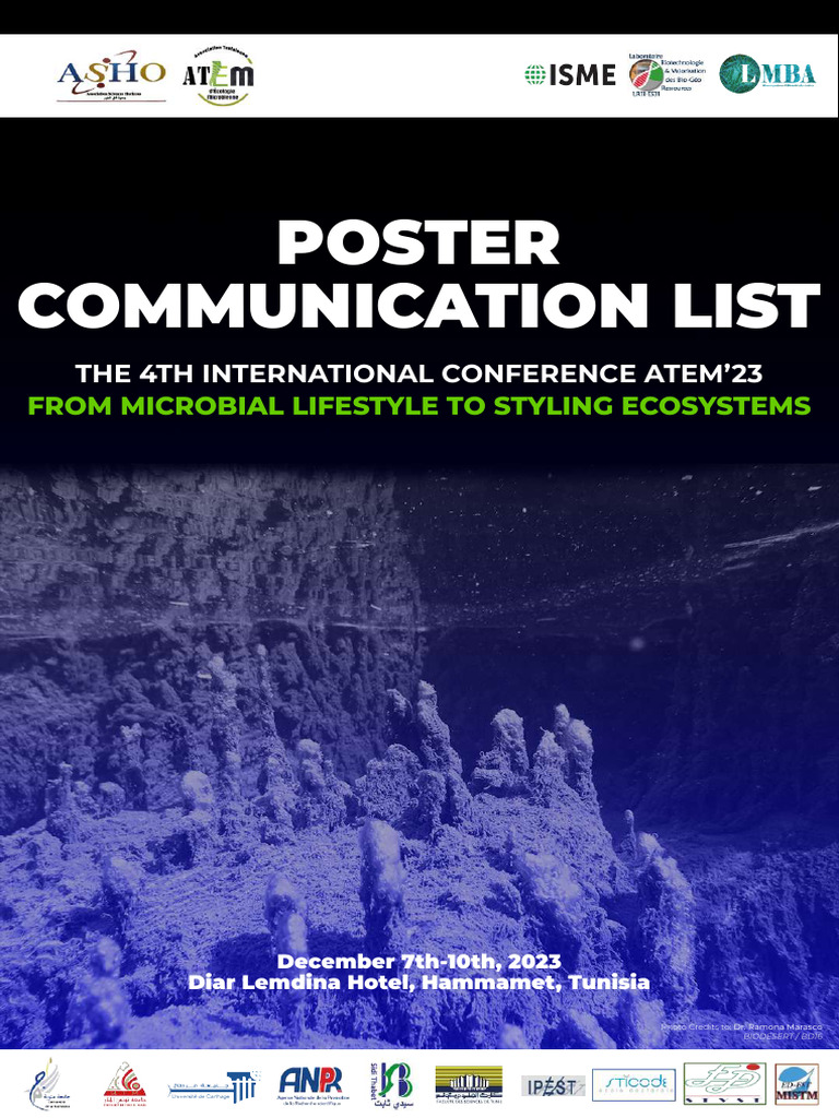 Poster Communication List - ATEM_compressed FV | PDF | Antimicrobial ...