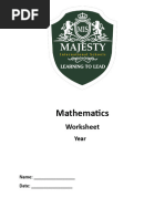 Weekly Big Maths CLIC Tests | PDF | Division (Mathematics) | Arithmetic
