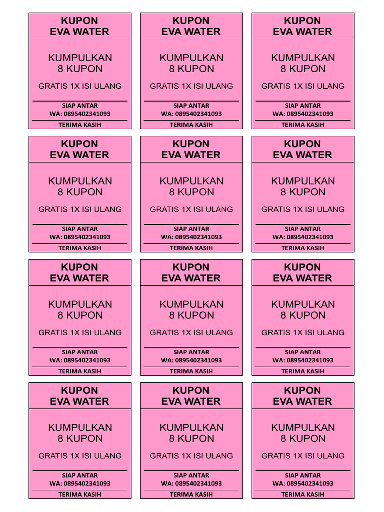 Kupon Isi Ulang | PDF