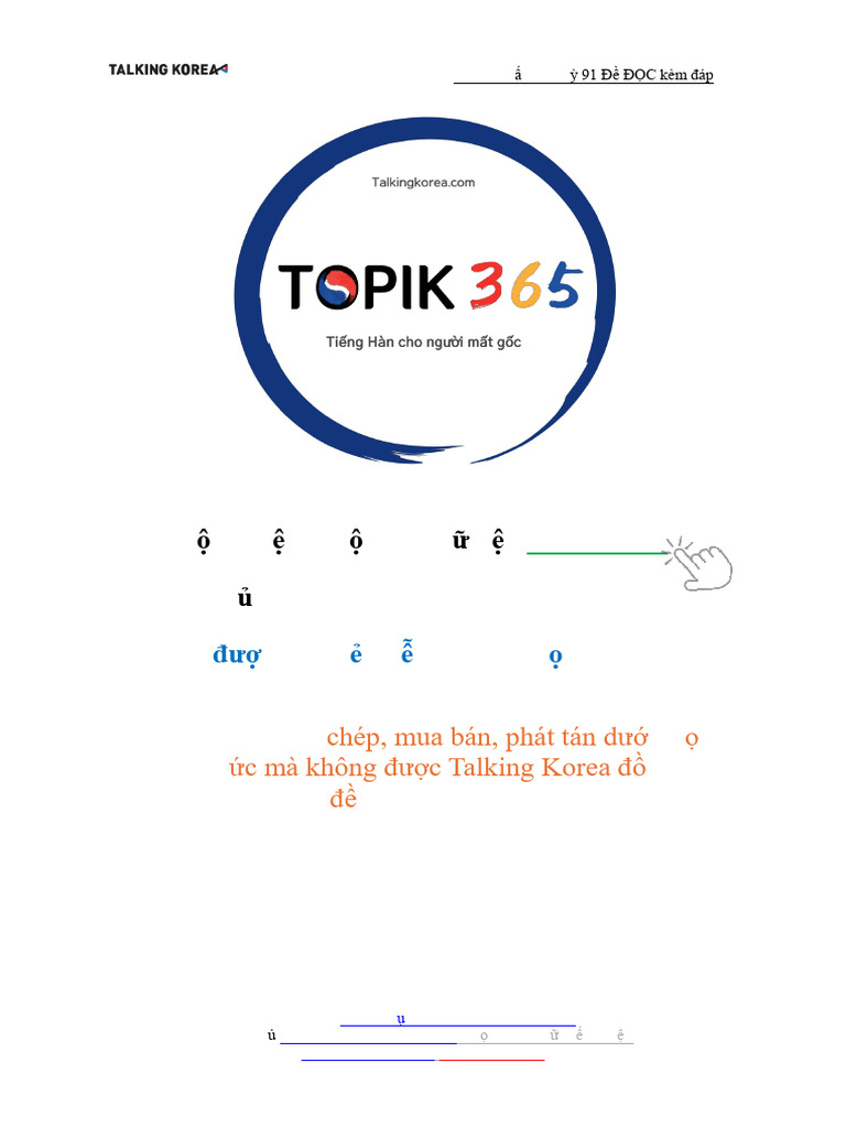 MinjiTopik - 365VIP - Kỳ 91 ĐỌC Topik I Đề Kèm Đáp Án | PDF