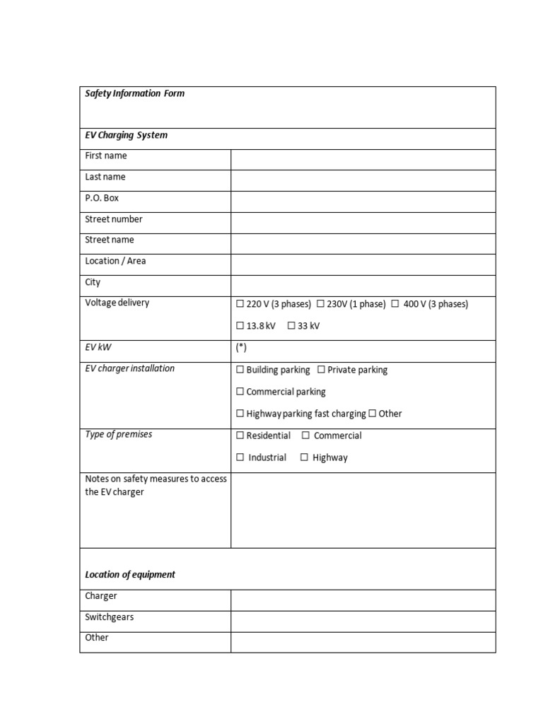 Safety Information Form | PDF
