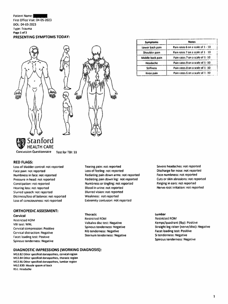 Exhibit 2 - Village Chiropractic - Records | PDF | Pain | Pain Management