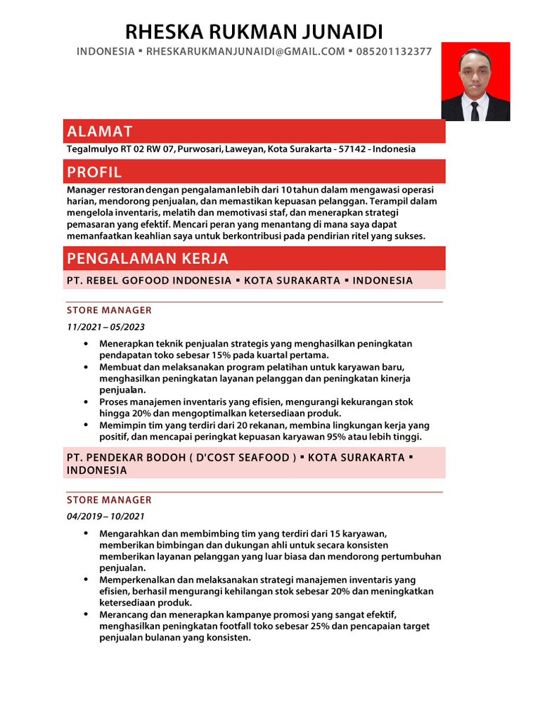 Junaidi Resume | PDF