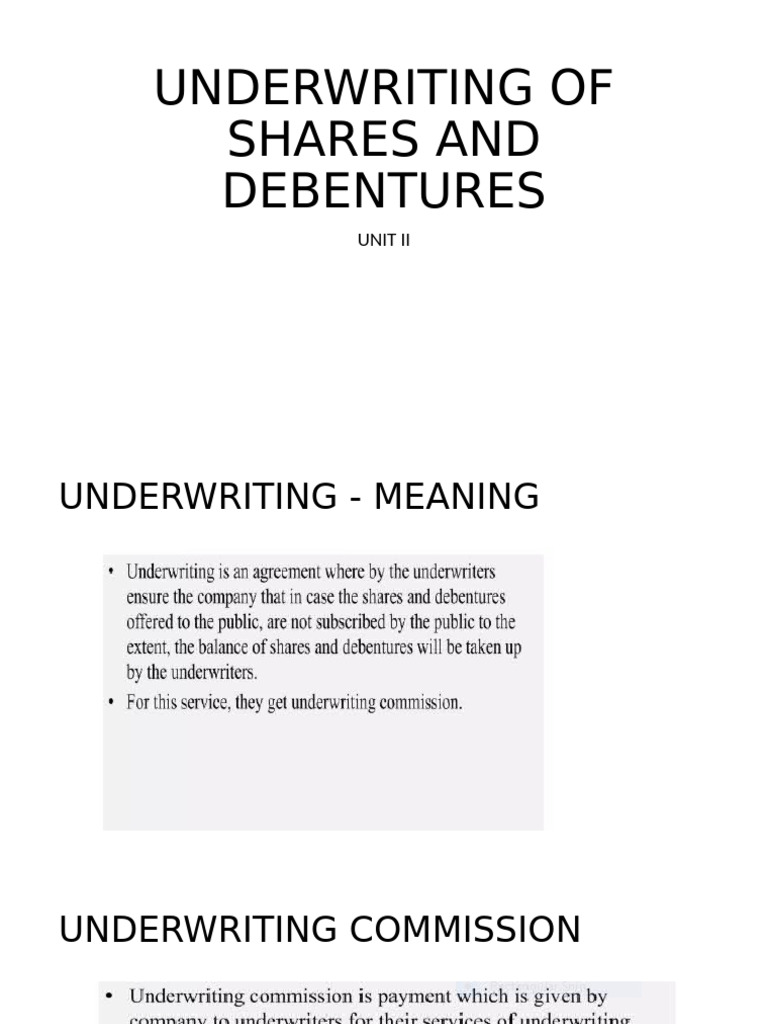 UNDERWRITING | PDF