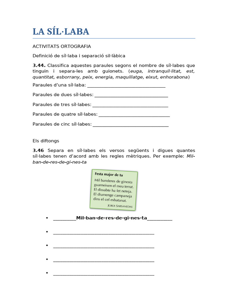 Exercici de La Síl Laba OPD | PDF