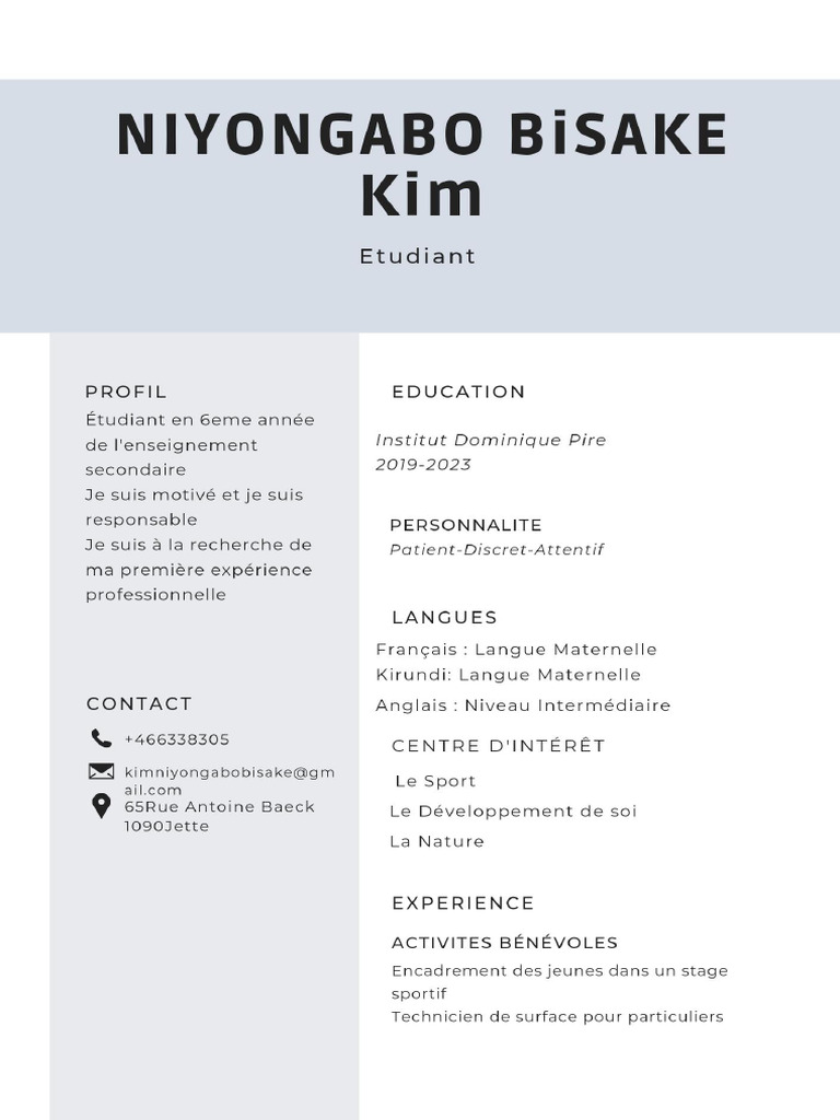 CV kim | PDF