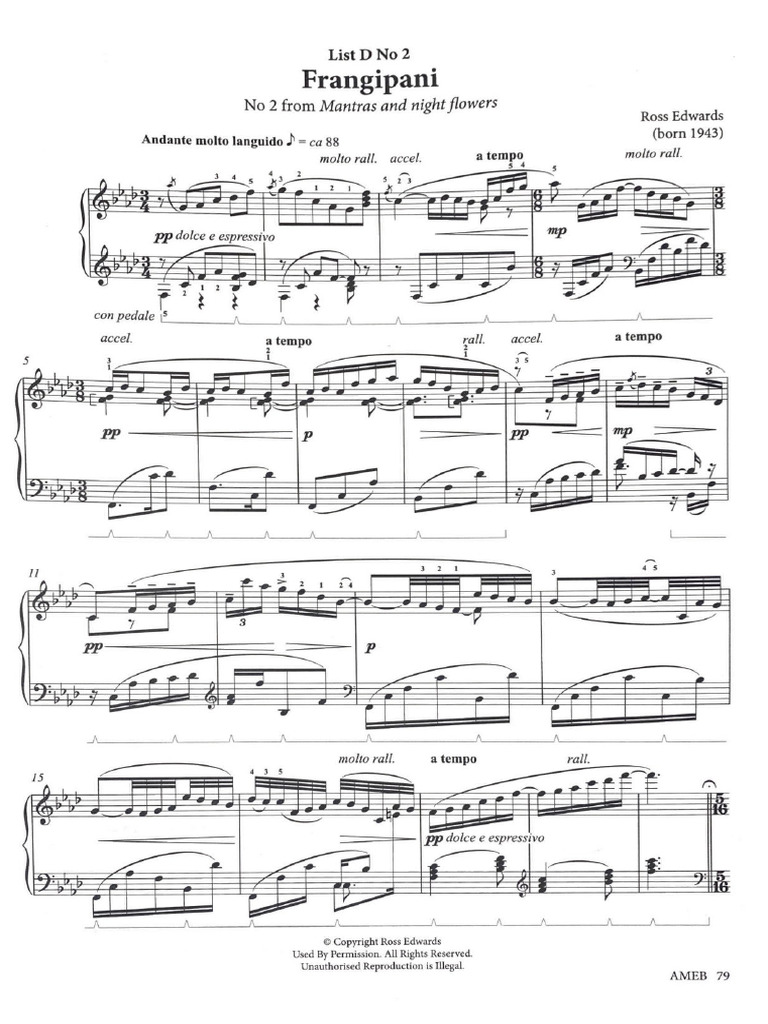 Frangipani - Ross Edwards | PDF