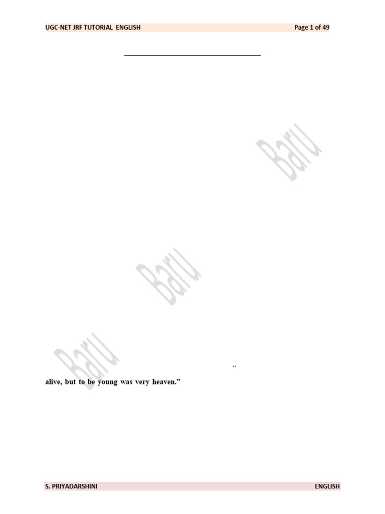 Romantic Age | PDF | William Wordsworth