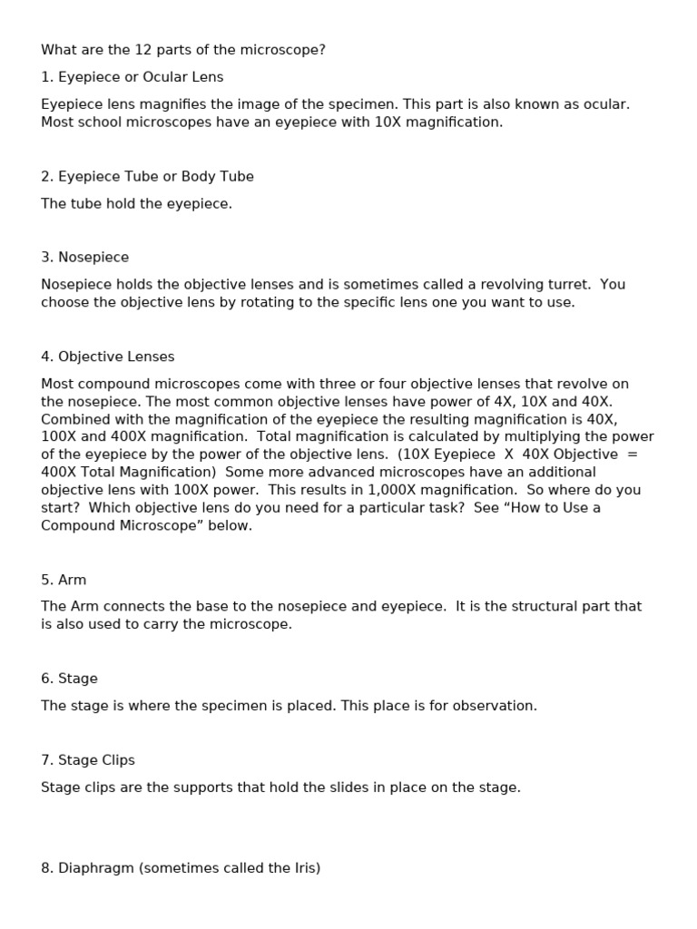 Science 7 Q2 Microscope | PDF | Microscopy | Lenses