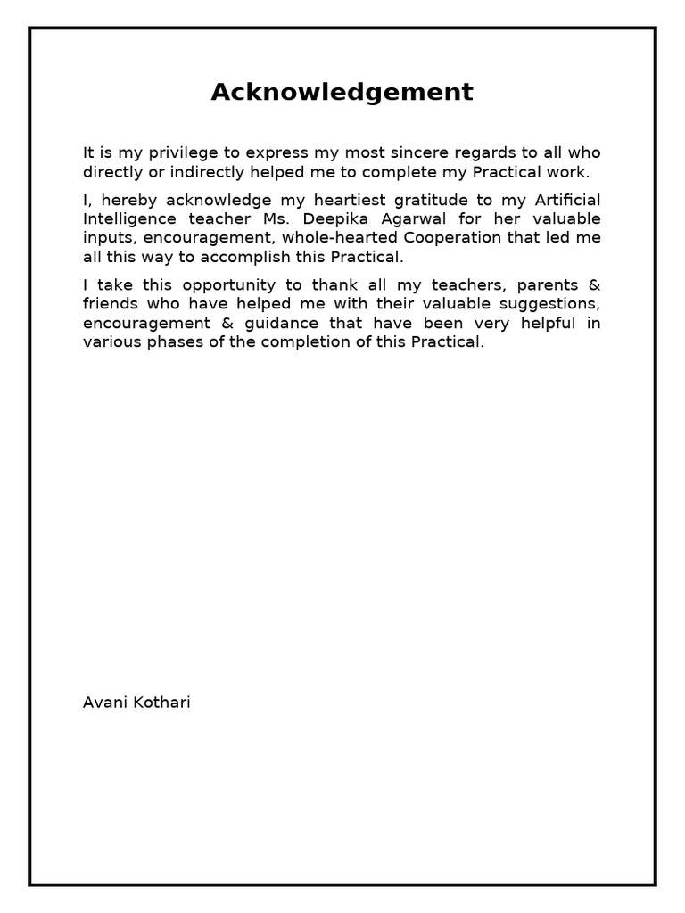 Acknowledgement (1) | PDF