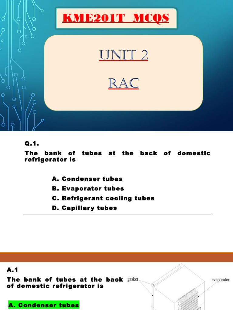 Revision Unit 2 - RAC | PDF | Humidity | Boiling