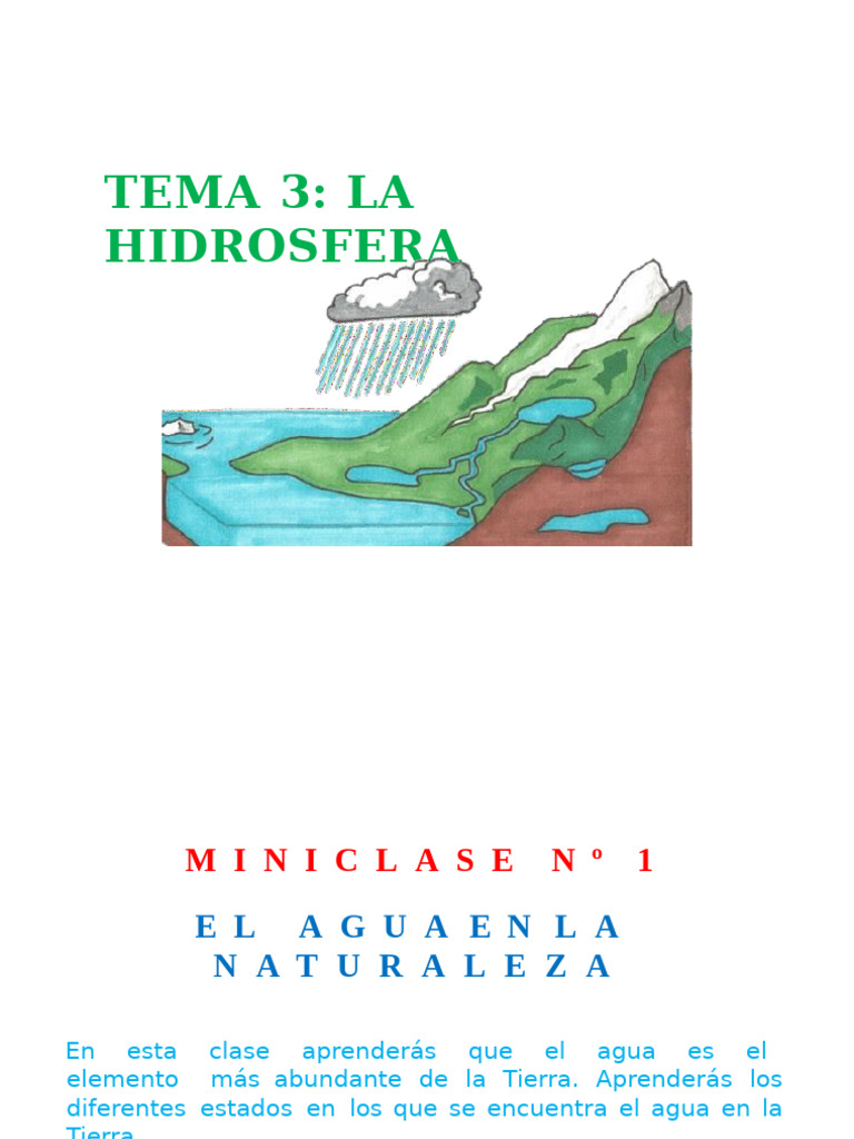 Subsistema Hidrósfera | PDF | Agua | Océanos
