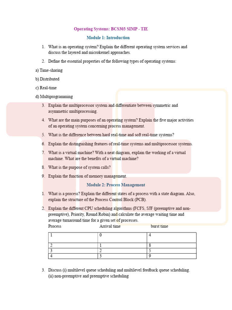 OS SIMP 2025 (1) | PDF | Scheduling (Computing) | Computer Science
