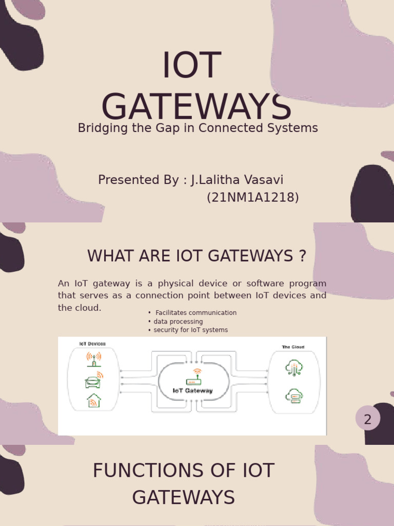 Iot Gateways Detailed | PDF | Internet Of Things | Gateway ...