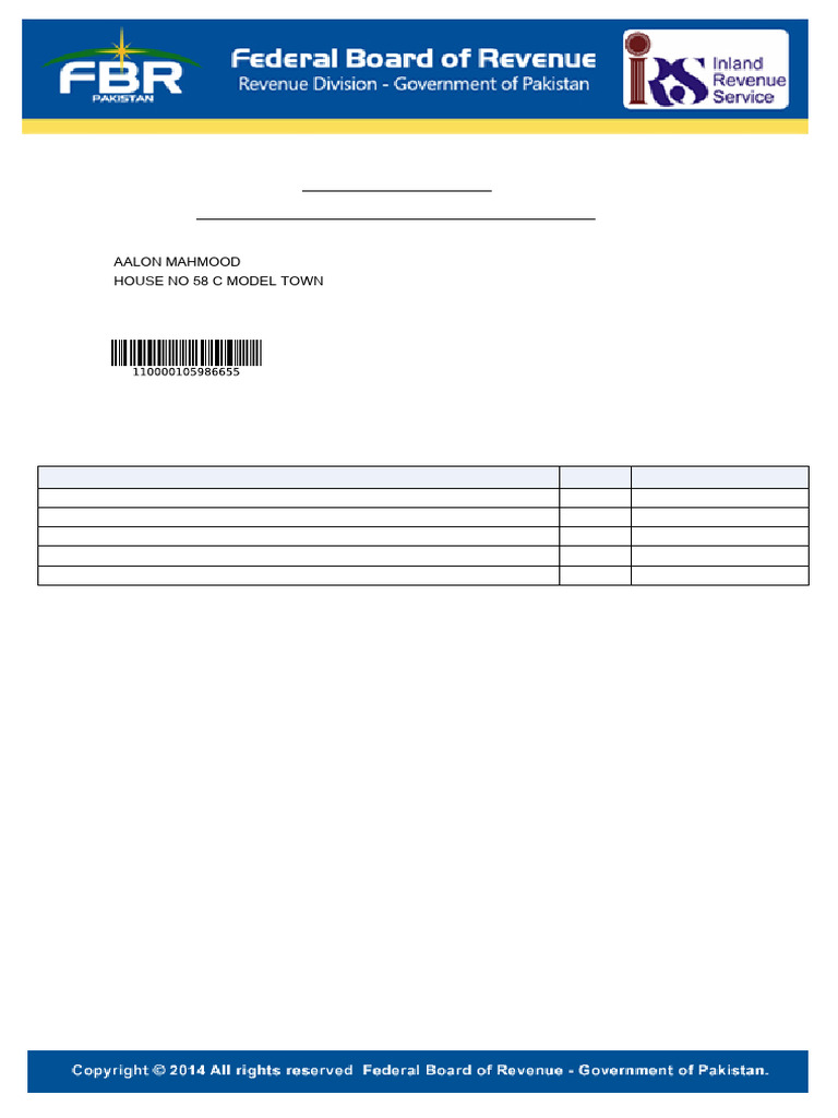 FBR Income Tax Certificate 2024 | PDF | Taxes | Income