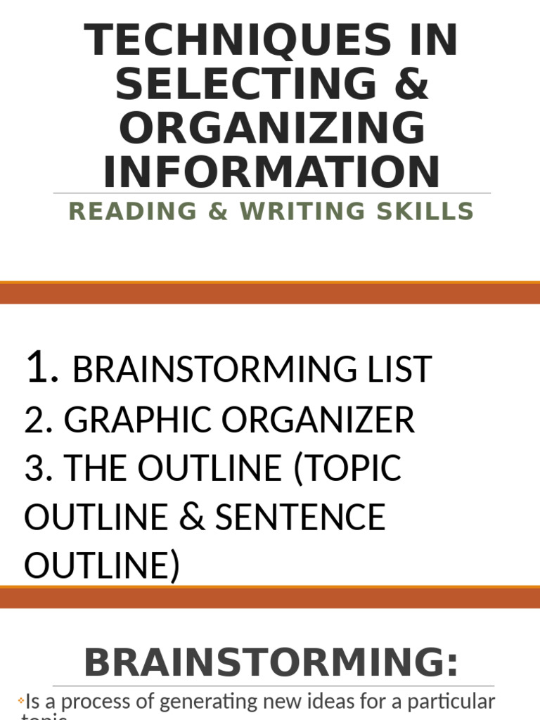 Brainstorming Techniques for Writers | PDF | Brainstorming | Critical Thinking
