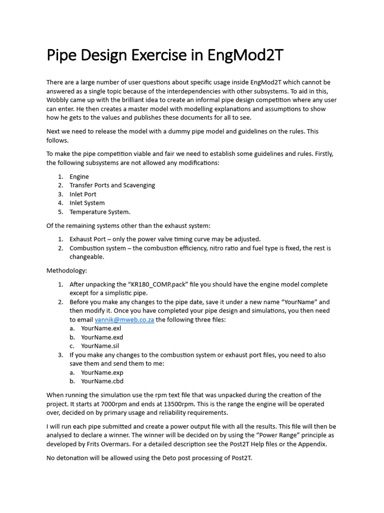 Pipe Design Exercise in EngMod2T | PDF | Area | Acceleration