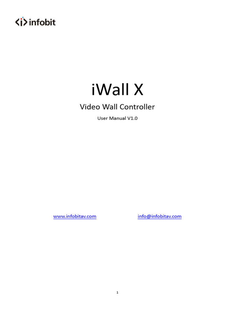 Iwall X User Manual V1.0.3 | PDF | Hdmi | Display Resolution