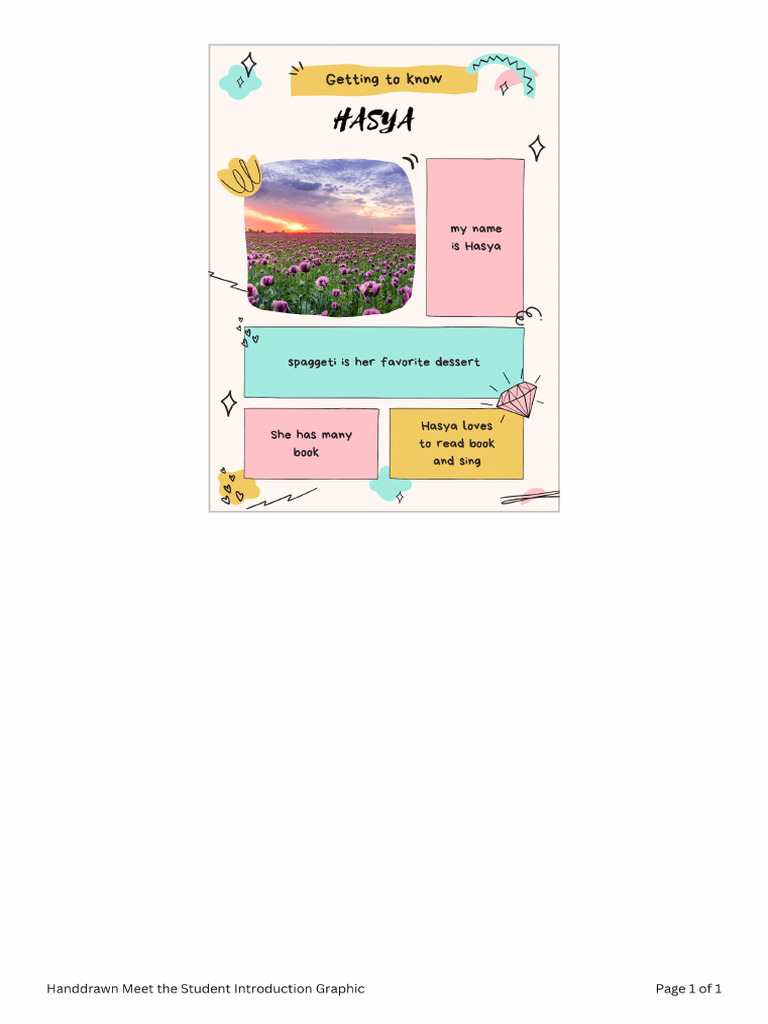 Handdrawn Meet The Student Introduction Graphic | PDF